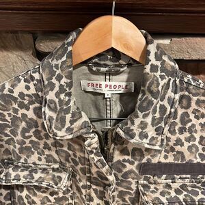 Free People | Jackets & Coats | Free People Seize The Day Leopard Print ...